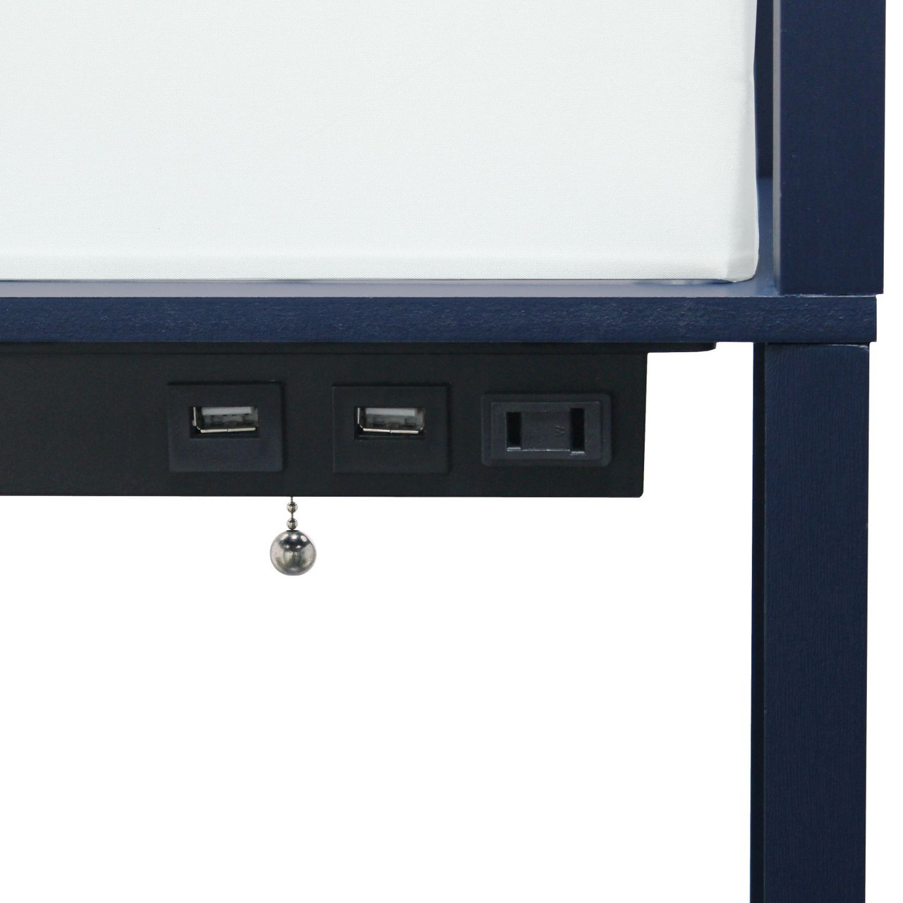 Floor Lamp with Storage Shelf & USB Ports - 62.5" - Navy Blue ...