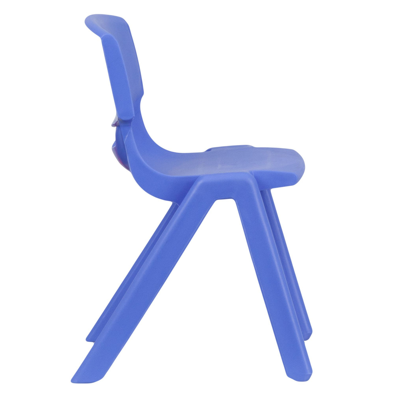 Set of 4 Blue Solid Stackable School Chairs 23.25" | Christmas Central