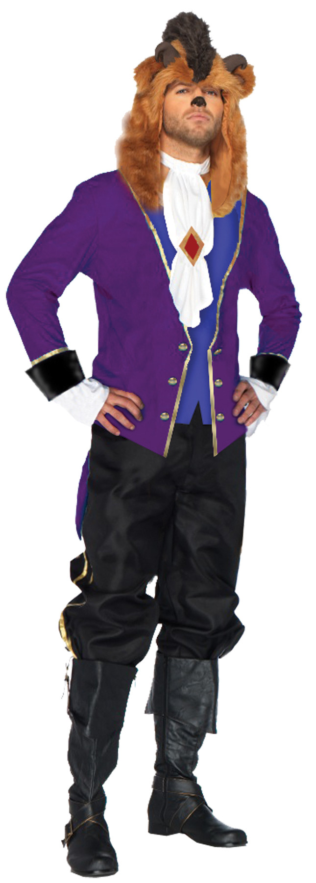 Purple & Black Beast Adult Halloween Costume - Medium | Christmas Central