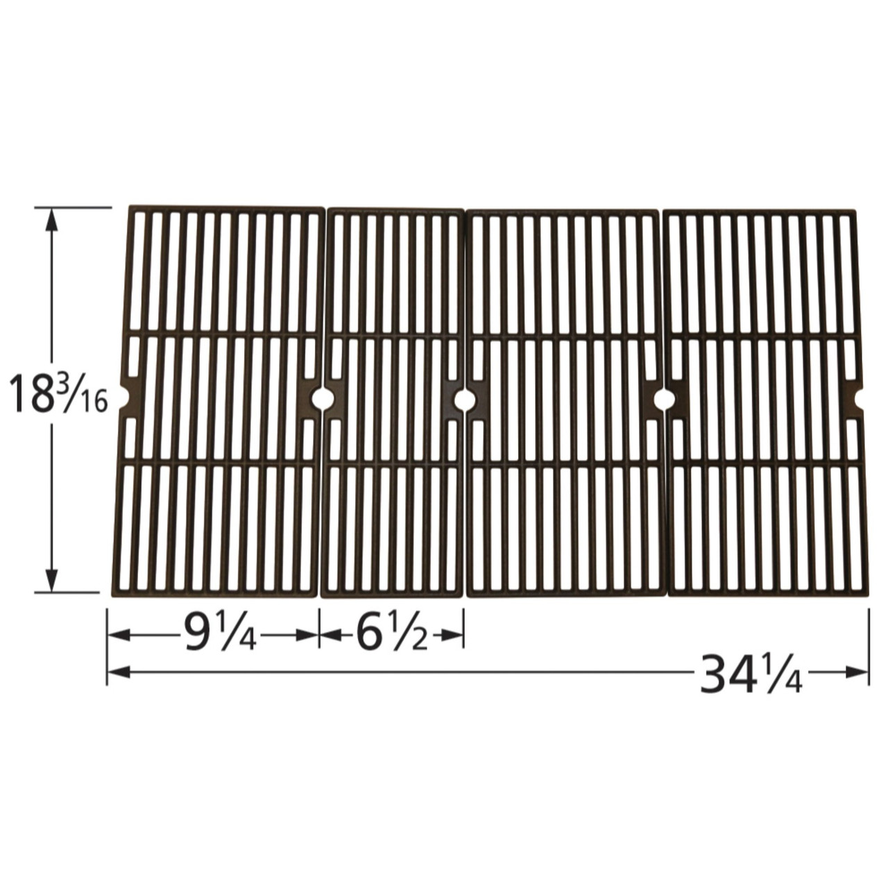 4pc Matte Cast Iron Cooking Grid for Charbroil Gas Grills 34.25 ...