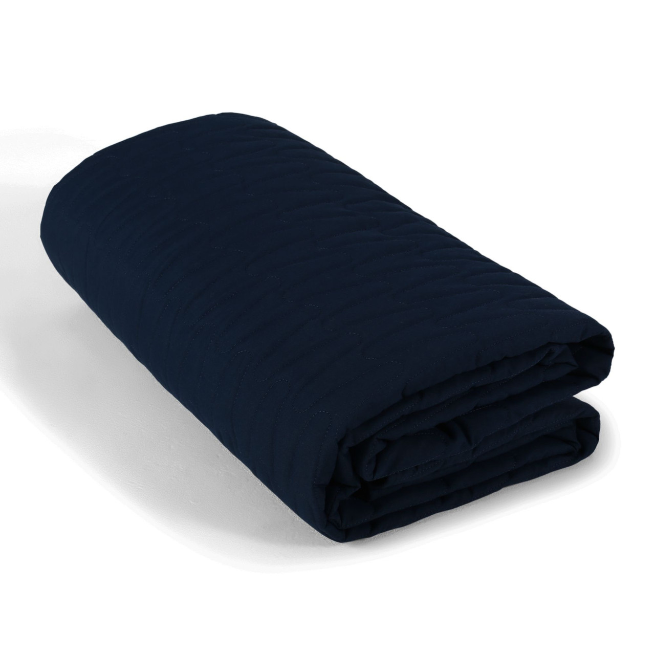 86" x 86" Navy Blue Contemporary Wave Double Bed Quilt | Christmas Central