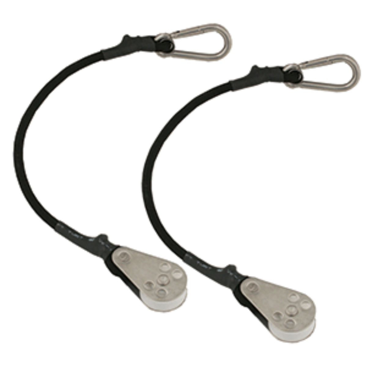 Set of 2 Black & Metallic Silver Shock Cord with Roller 2" | Christmas ...