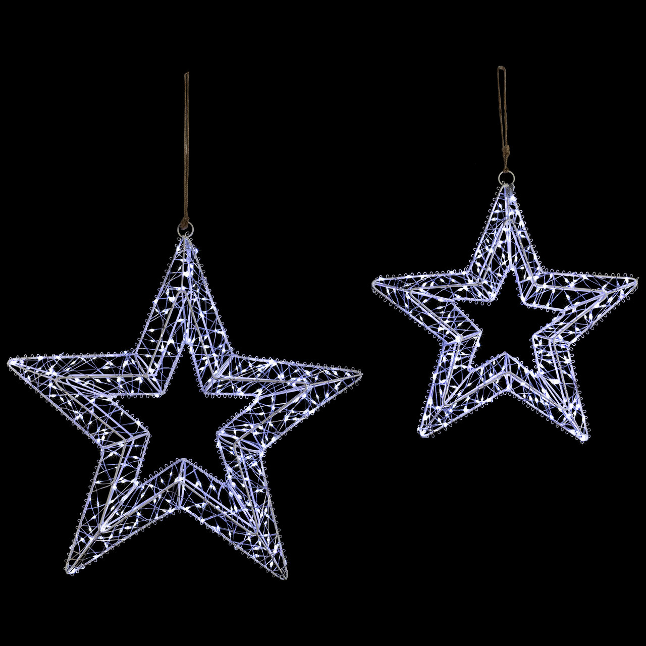 LED Lighted Stars Christmas Tabletop Decorations - 18" - White - Set of ...