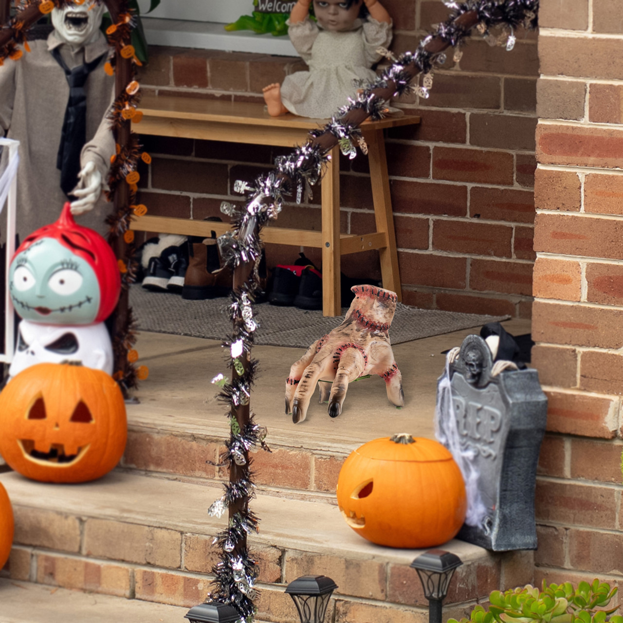 Animated & Musical Severed Hand Halloween Decoration - 9.25 ...