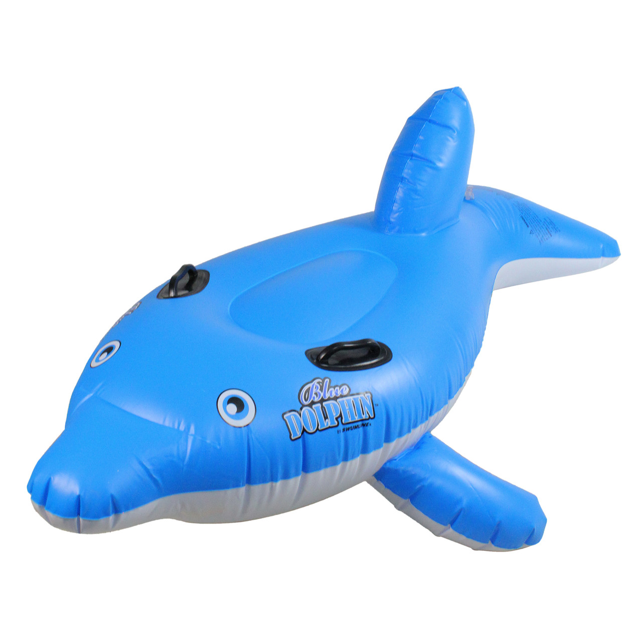 61" Inflatable Blue Ride-On Dolphin Swimming Pool Float | Christmas Central