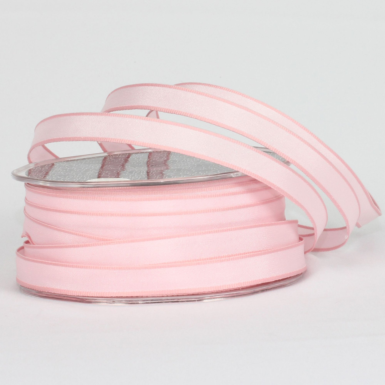 Soft Pink Solid Wired Ribbon 0.25" x 108 Yards | Christmas Central