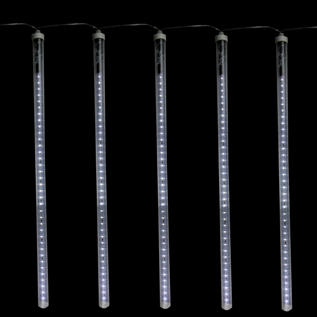 LED Lighted Dripping Icicle Snowfall Christmas Light Tubes -13.25 ...