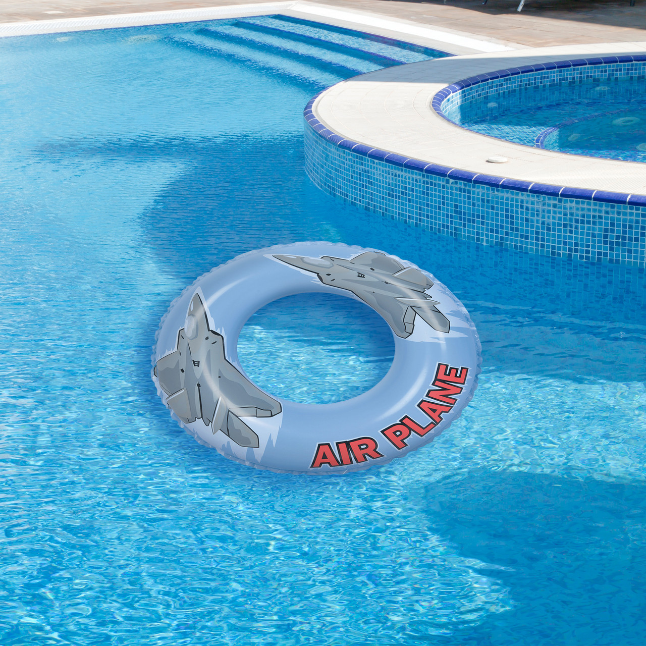 Inflatable Swimming Pool Airplane Ring Float - 30" - Blue | Christmas ...