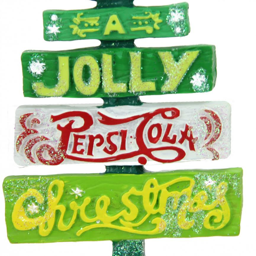 Green Glittered Jolly Pepsi Tree Christmas Ornament 4" (102mm ...