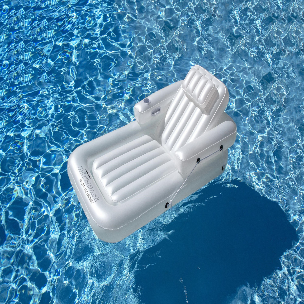 Inflatable Water Sports Kickback Adjustable Lounger Raft - 74" - Light ...