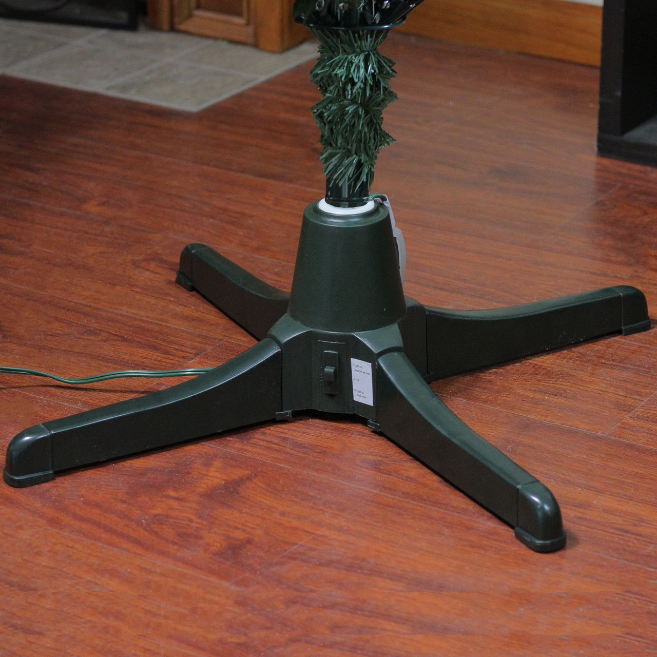 24" Green 360 Degree Rotating Christmas Tree Stand for 7.5' Artificial ...