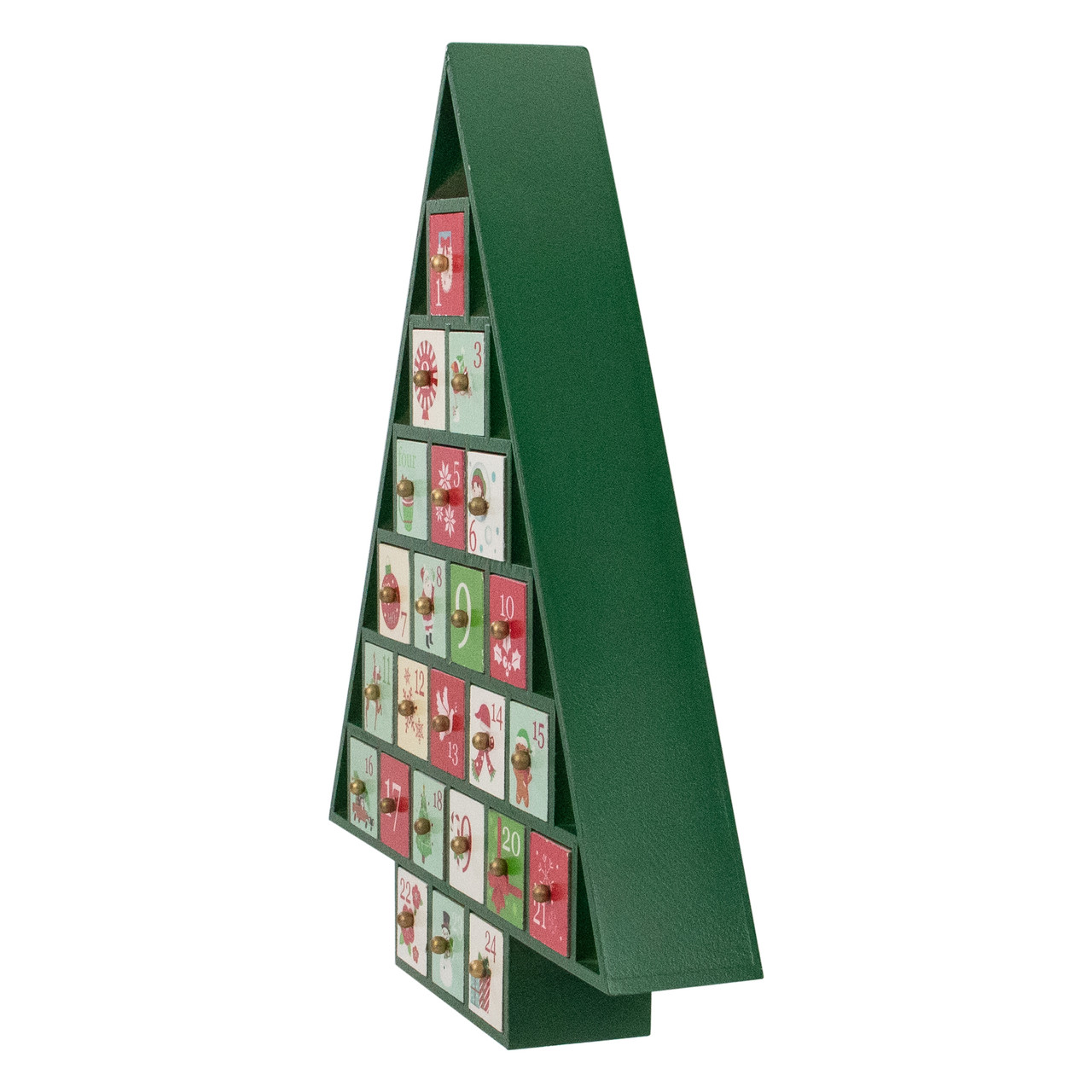 15 Green Tree Shaped Christmas Advent Calendar Decoration | Christmas ...
