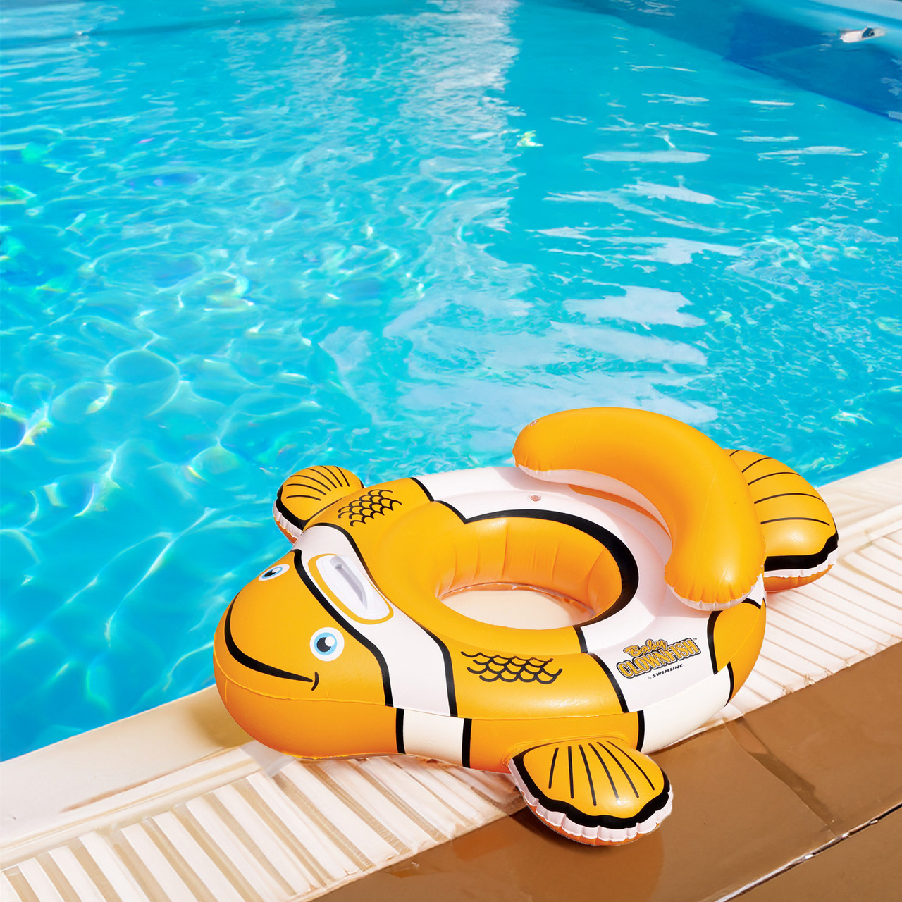 40'' Orange & White Inflatable Clownfish Baby Pool Float | Christmas ...