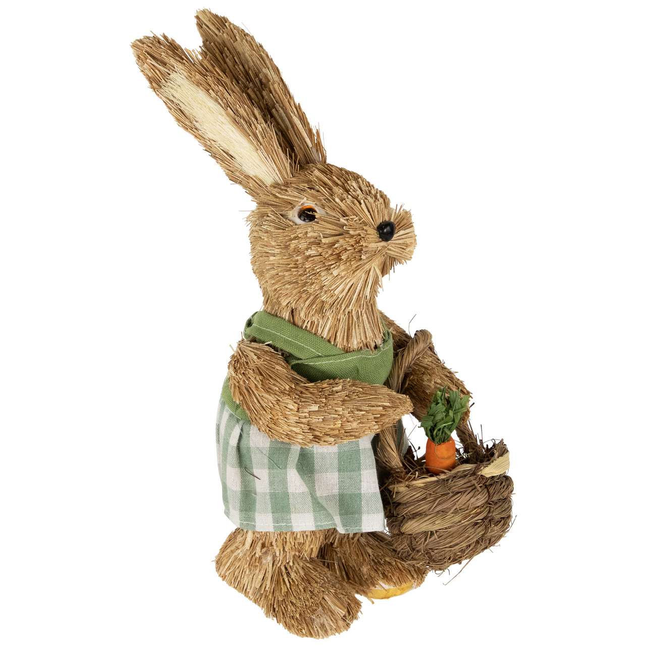 Sisal Easter Bunny Rabbit Spring Figure with Carrot Basket - 10.5 ...