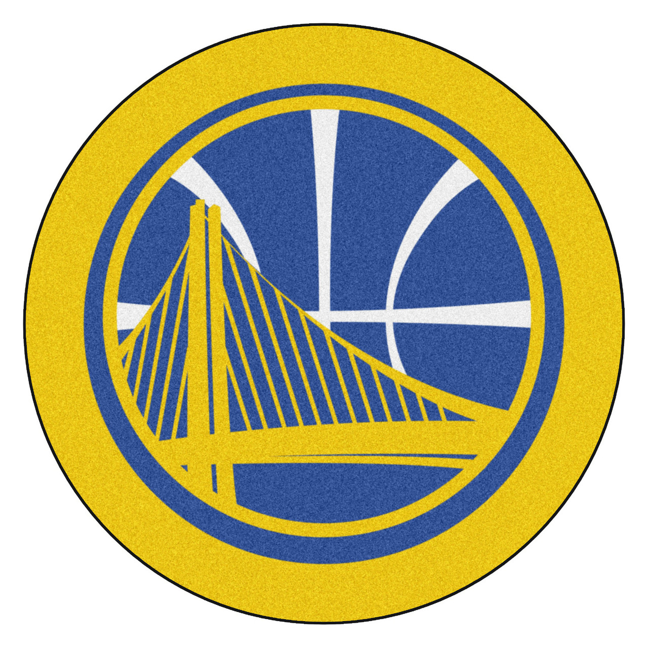 36" Yellow & Blue NBA Golden State Warriors Mascot Round Door Mat ...