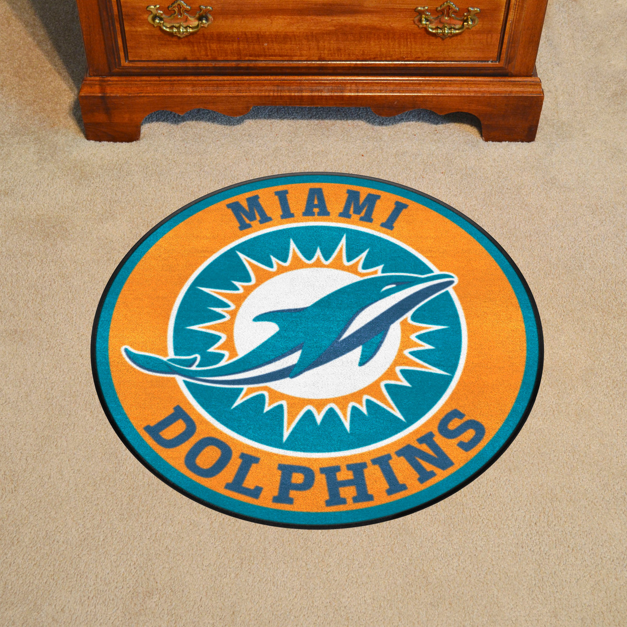 NFL Miami Dolphins Rounded Non-Skid Mat | Christmas Central