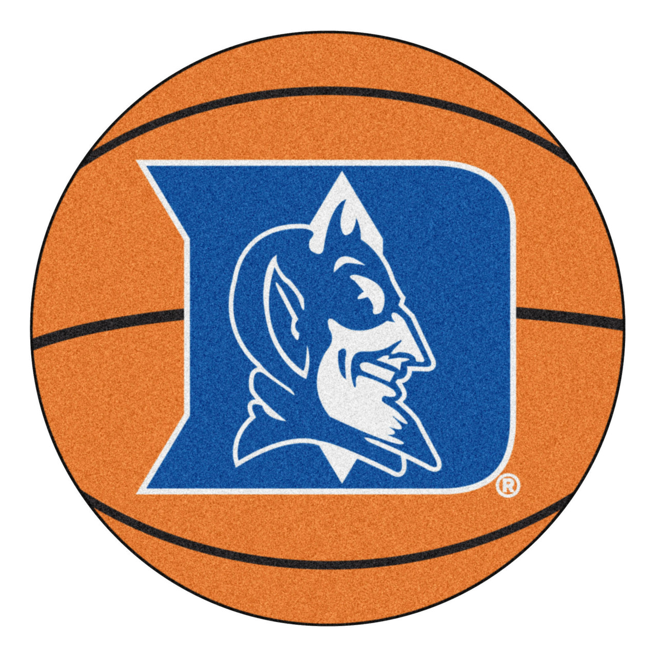 NCAA Duke University Blue Devils Basketball Shaped Mat Round Area Rug ...