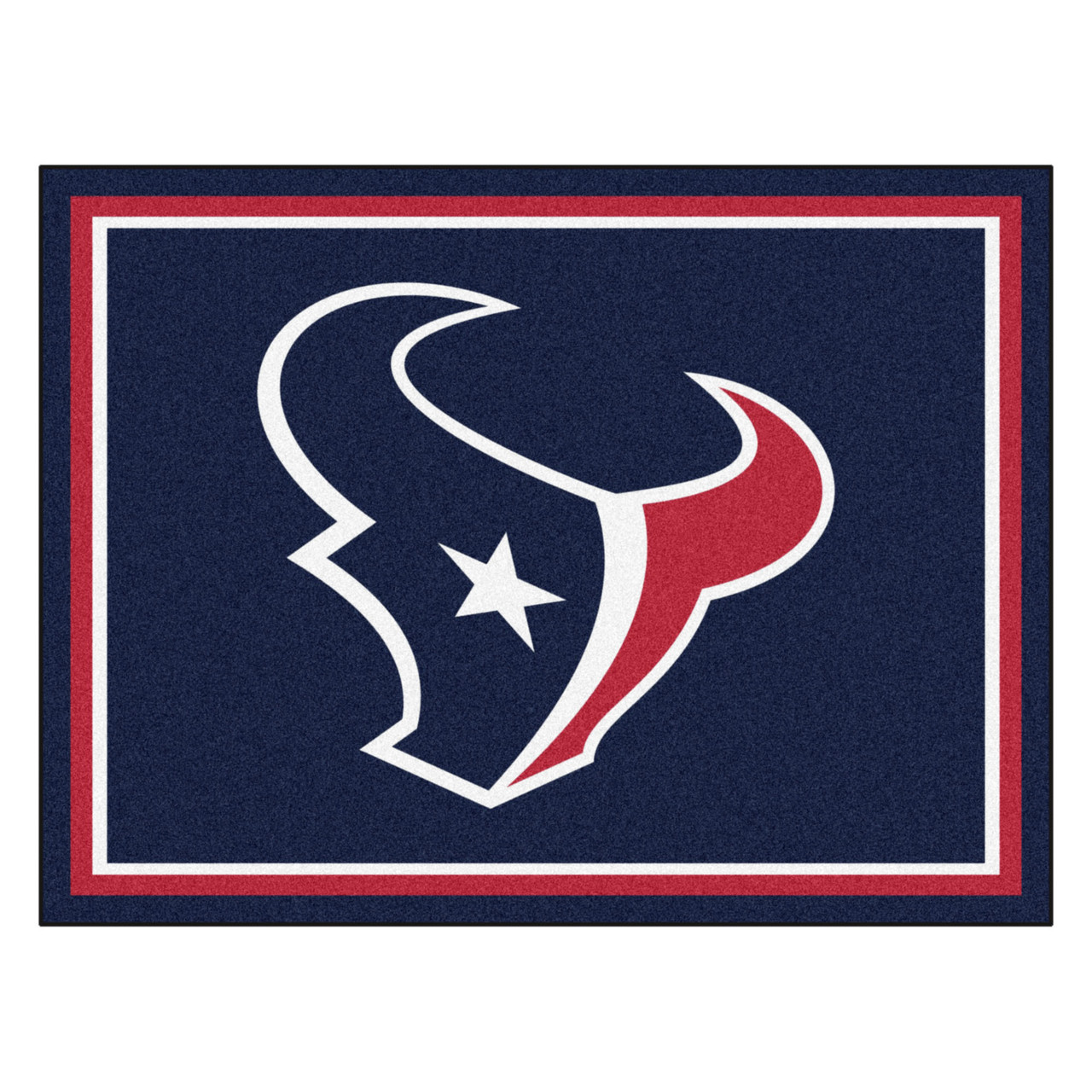 8' x 10' Navy Blue & Red NFL Houston Texans Plush Non-Skid Area Rug ...