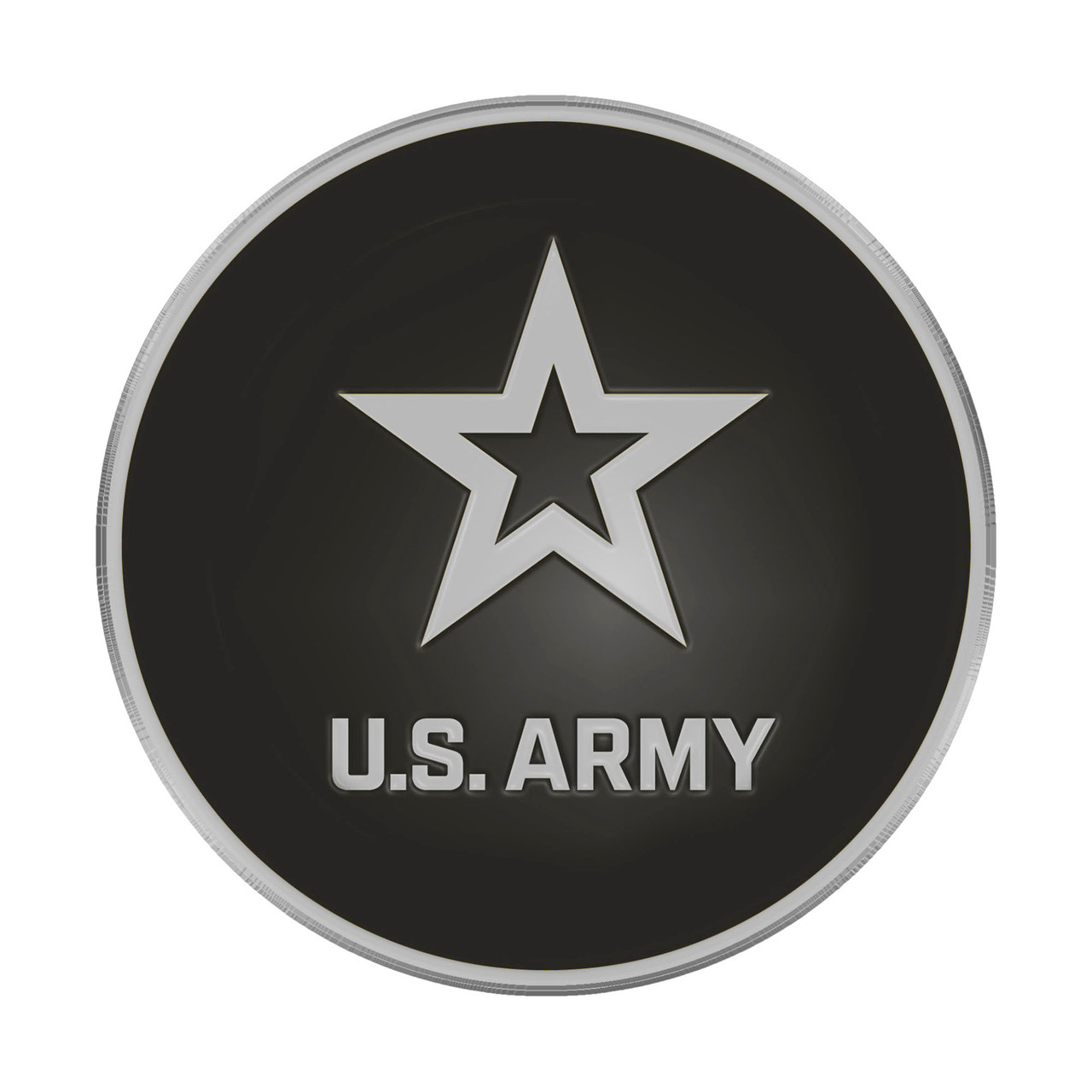 Set of 2 U.S. Army Chrome Emblem Automotive Stick-On Car Decal ...