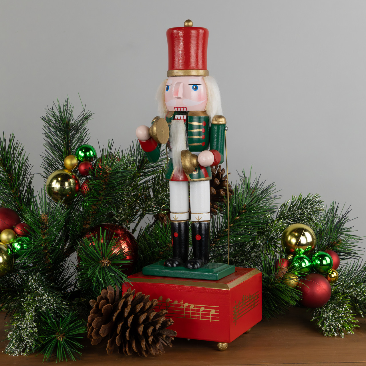 12" Musical & Animated Cymbalist Christmas Nutcracker | Christmas Central