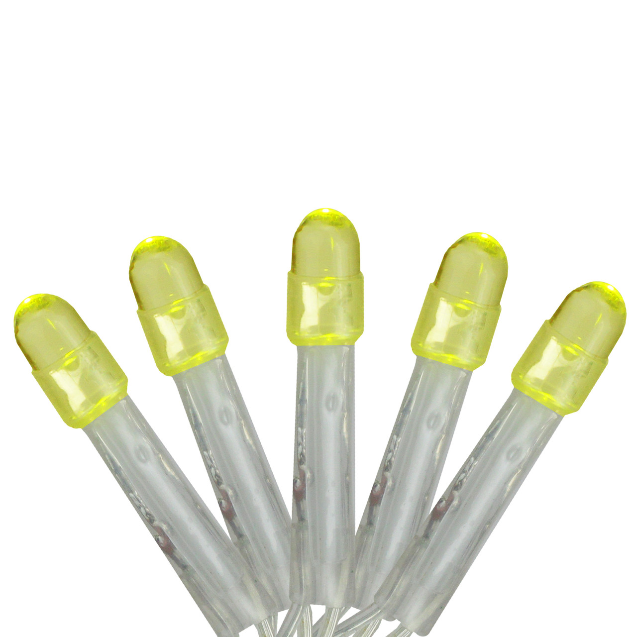 2' x 8' Yellow LED Net Style Tree Trunk Wrap Christmas Lights - Clear ...