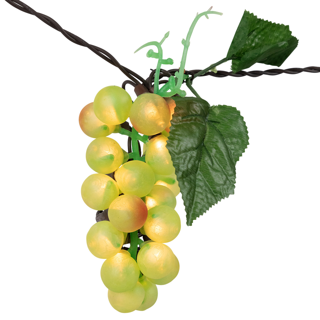 5-Count Red & Green Grape Cluster String Light Set, 8ft Brown Wire ...