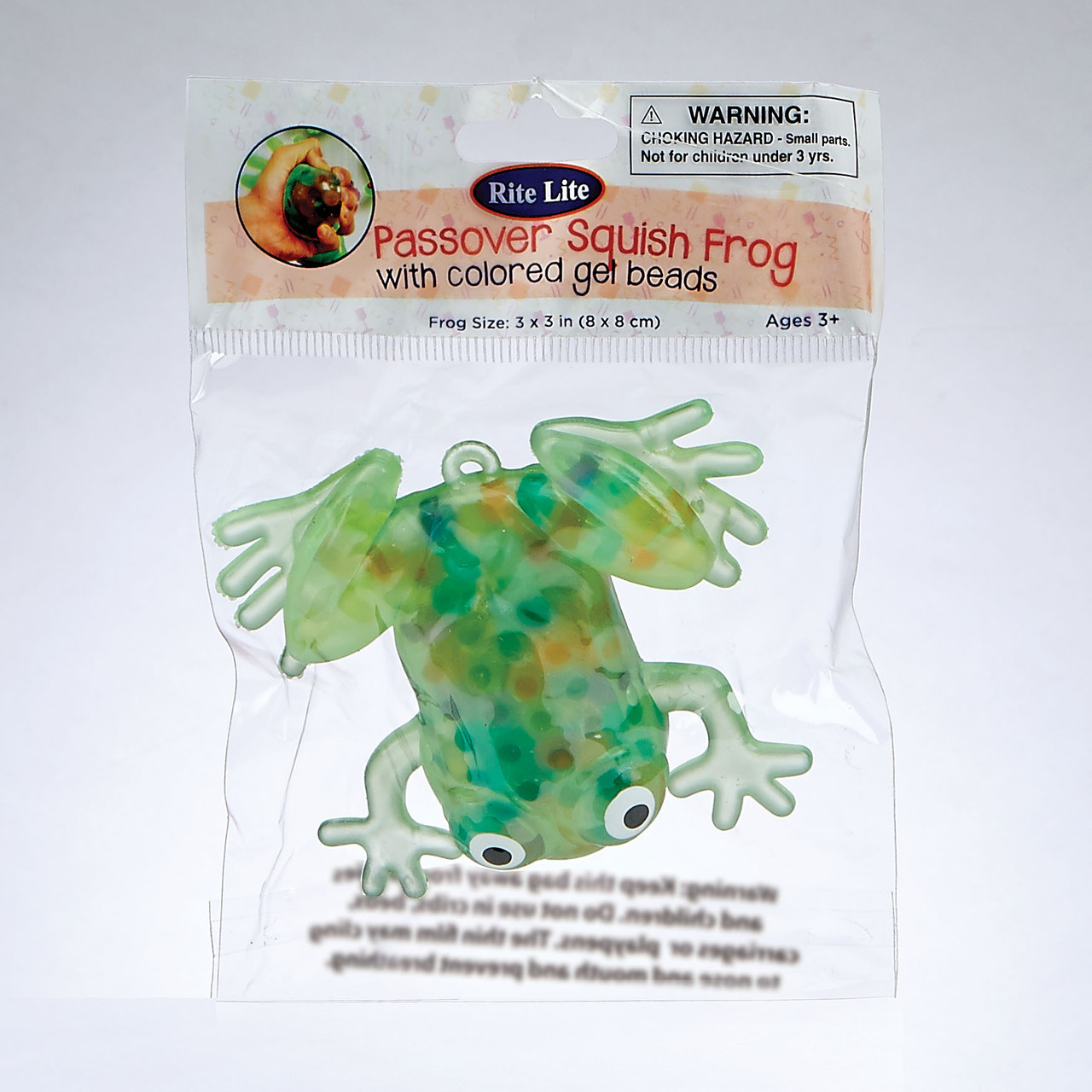 3" Green Passover Squish Frog with Colored Gel Beads | Christmas Central