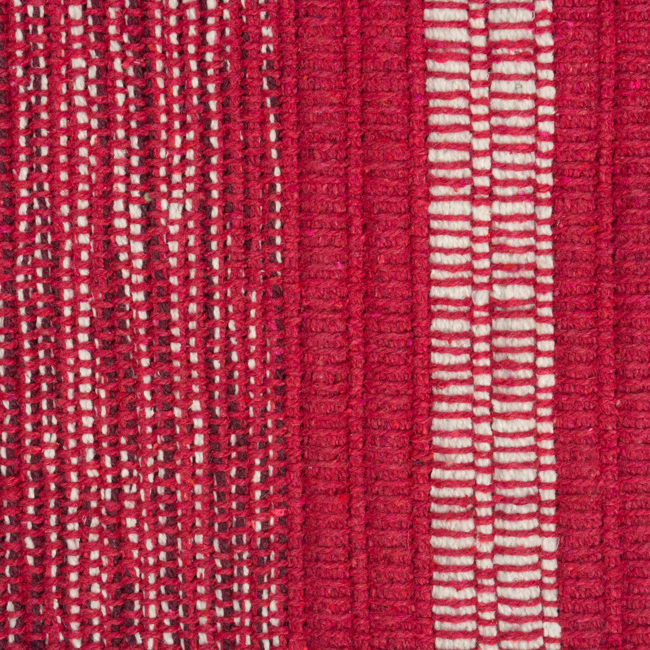 24" x 36" Red Variegated Reversible Rectangular Recycled Rag Rug ...