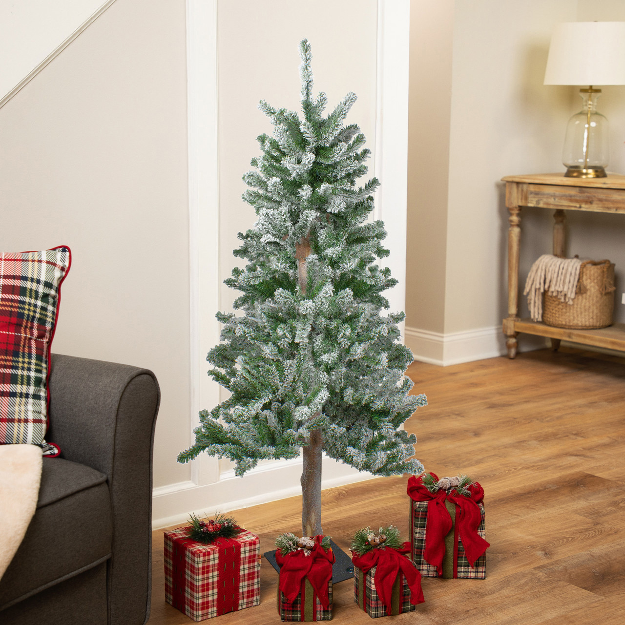 4' Flocked Alpine Artificial Christmas Tree - Unlit | Christmas Central