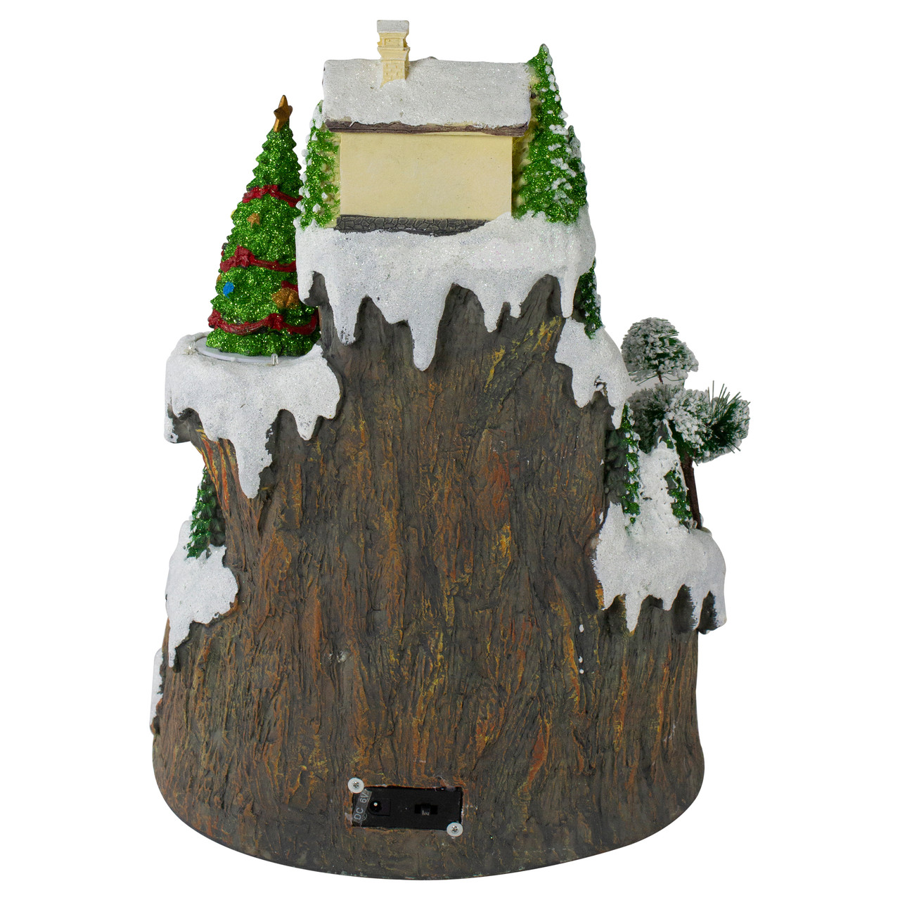 17" LED Lighted & Animated Christmas Village with Moving Train ...
