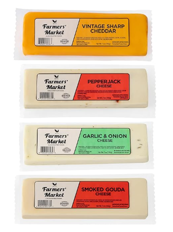 4ct Green Farmers' Market Variety Cheese Block 7 oz. | Christmas Central