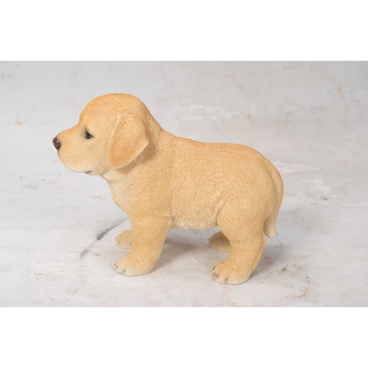 8" Yellow & Brown Standing Labrador Puppy Statue | Christmas Central