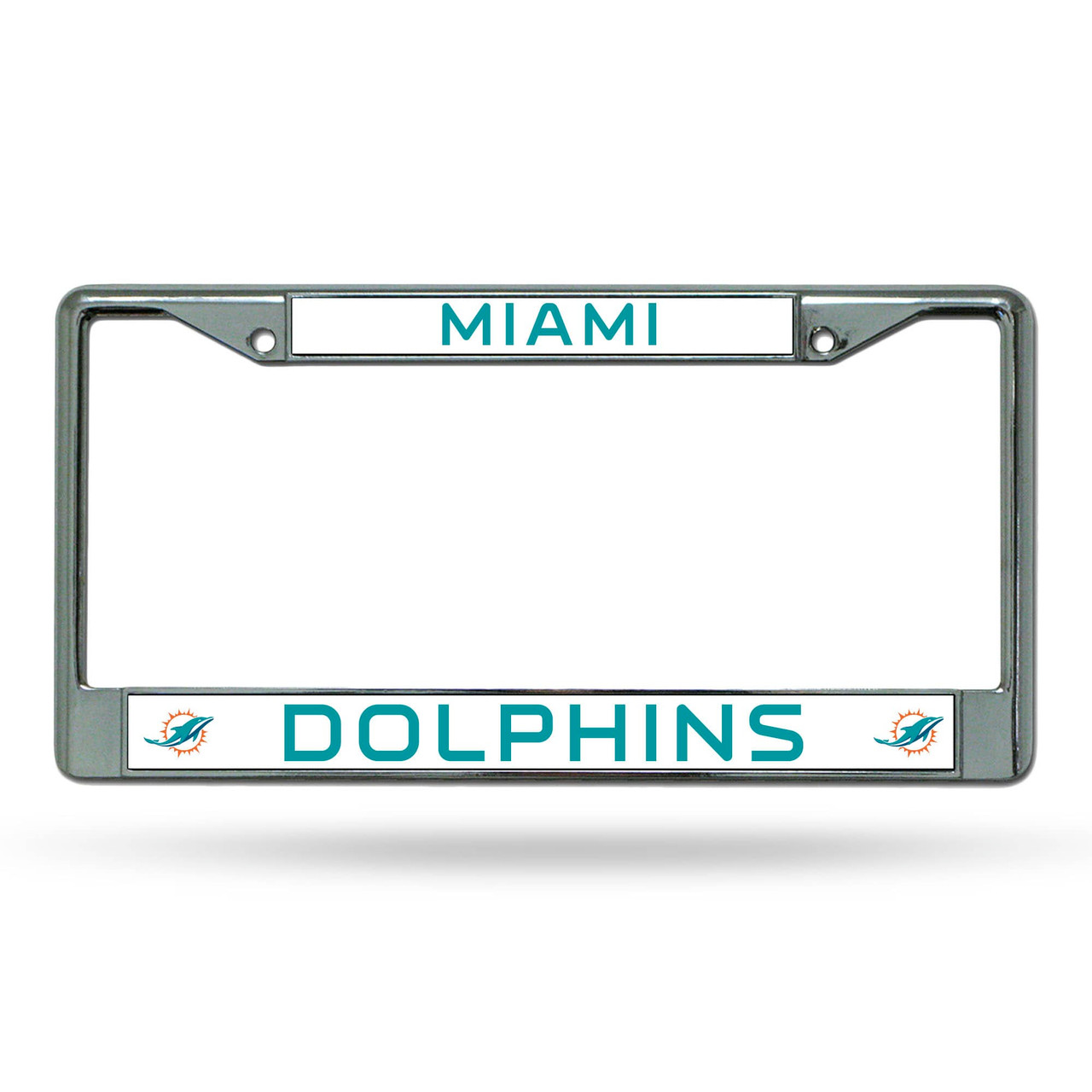 6" x 12" Green & White NFL Miami Dolphins License Plate Cover ...
