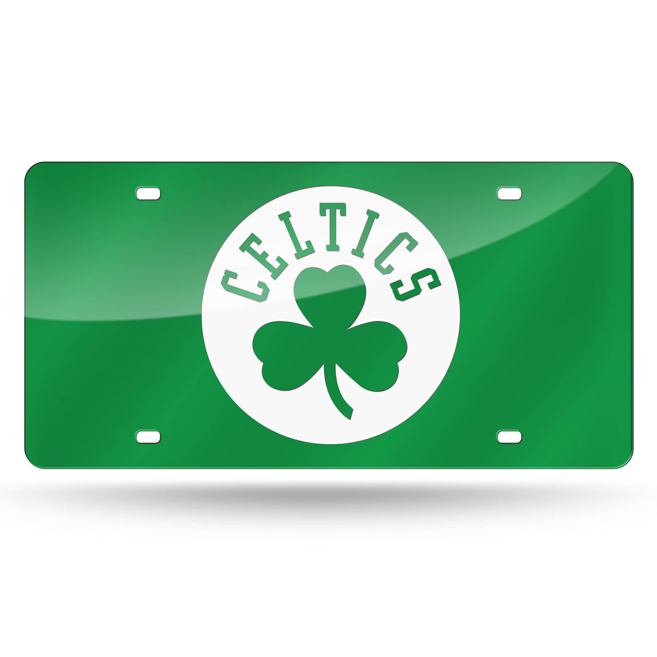 6" x 12" Green & White NBA Boston Celtics Tag | Christmas Central