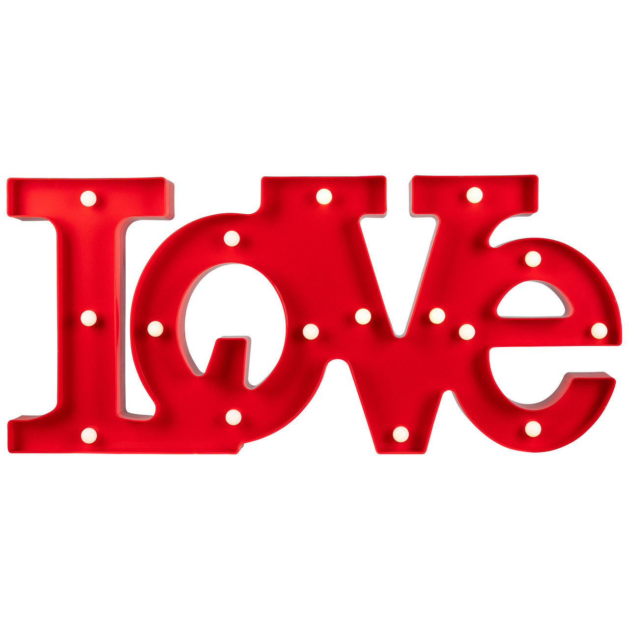 20" Red 'LOVE' LED Valentine's Day Marquee Wall Sign | Christmas Central