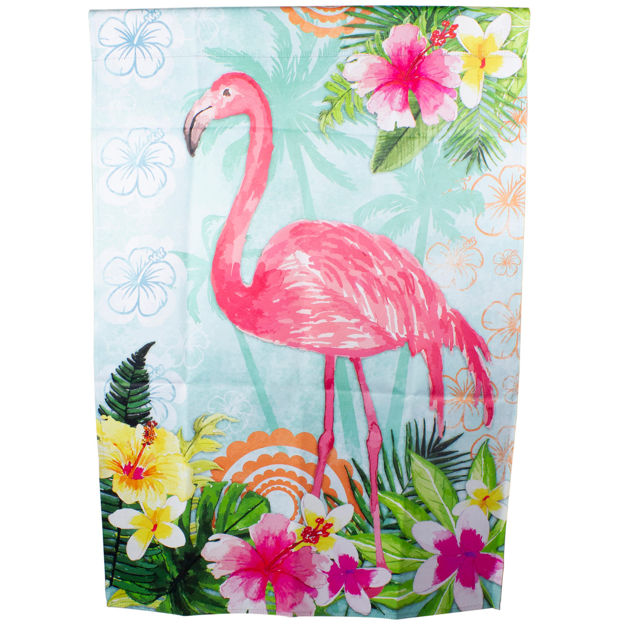 Tropical Flamingo Spring Outdoor House Flag 28" x 40" | Christmas Central