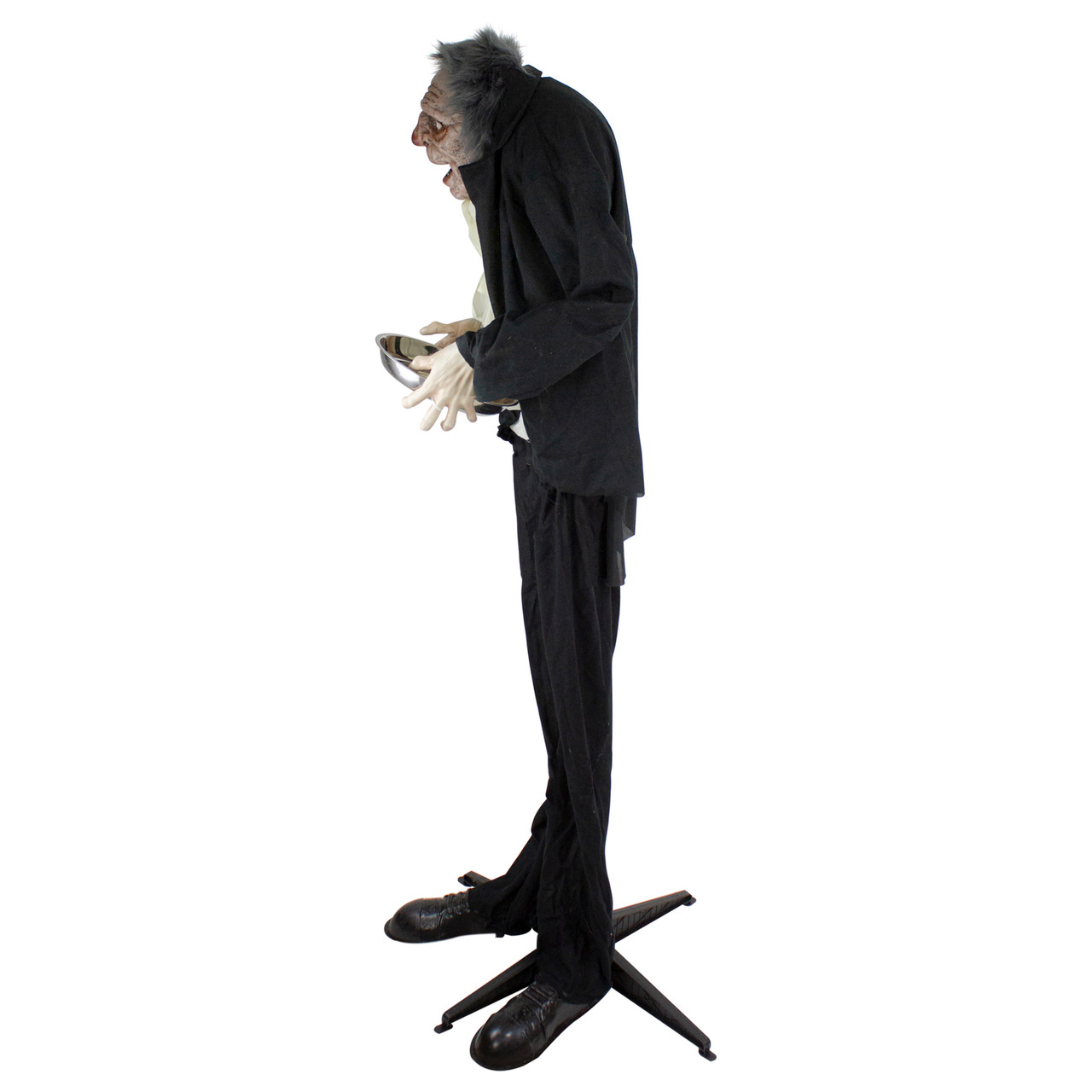 6' Lighted Animated Scary Butler Standing Halloween Decoration ...