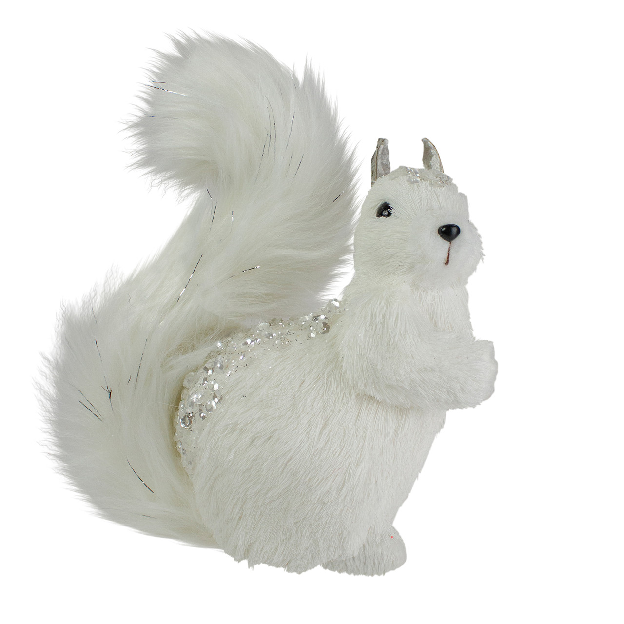 5" Crouching Squirrel Sisal Tabletop Christmas Figurine | Christmas Central