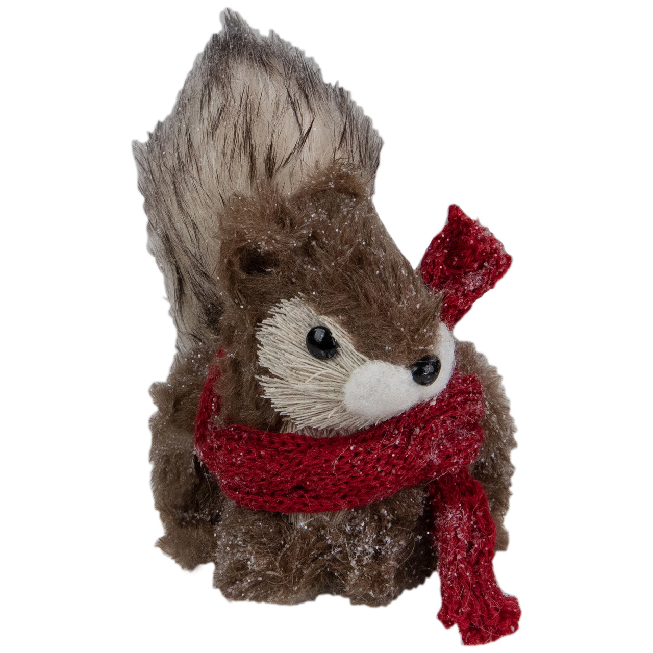 5" Crouching Squirrel Sisal Tabletop Christmas Figurine | Christmas Central