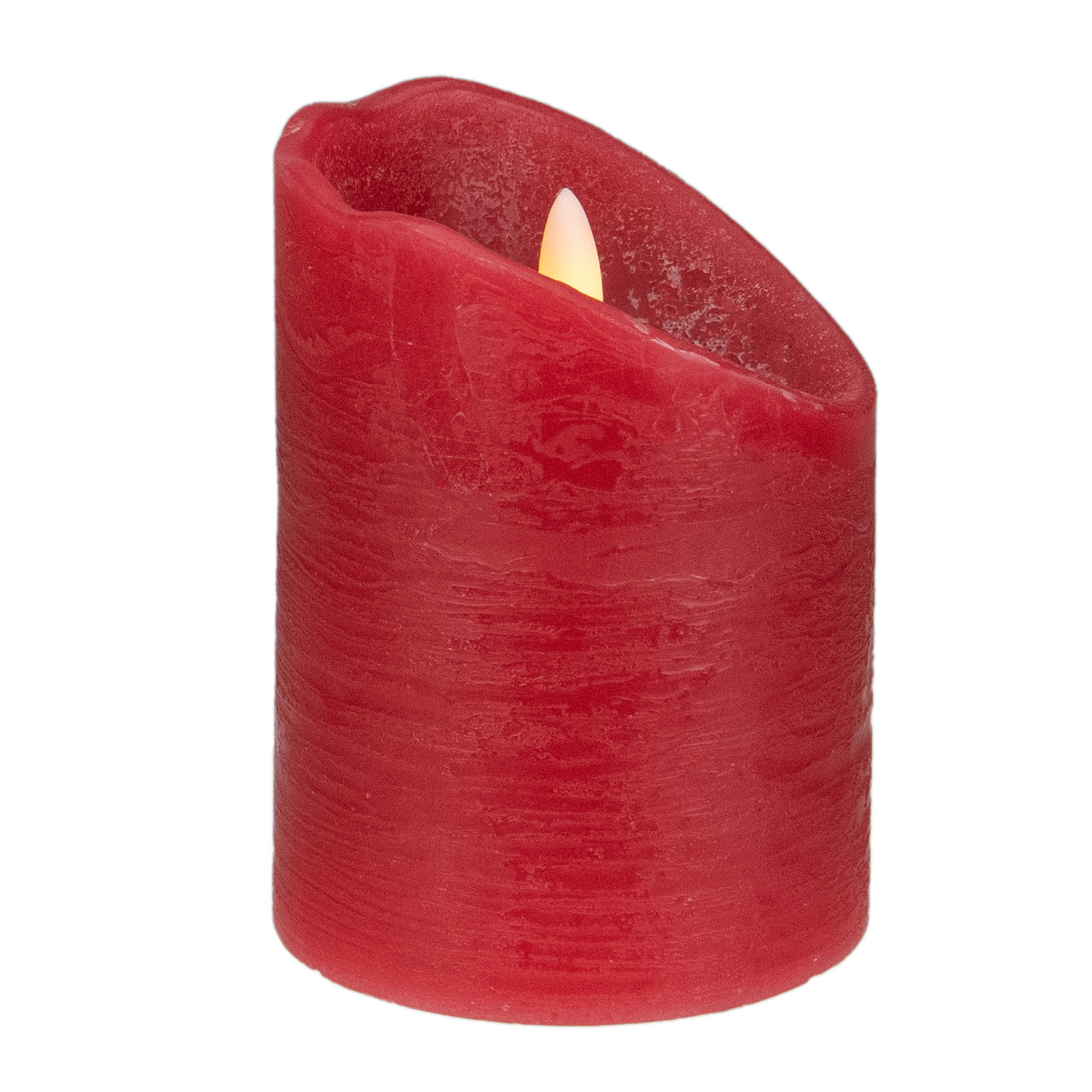 4" LED Red Flameless Battery Operated Christmas Decor Candle ...