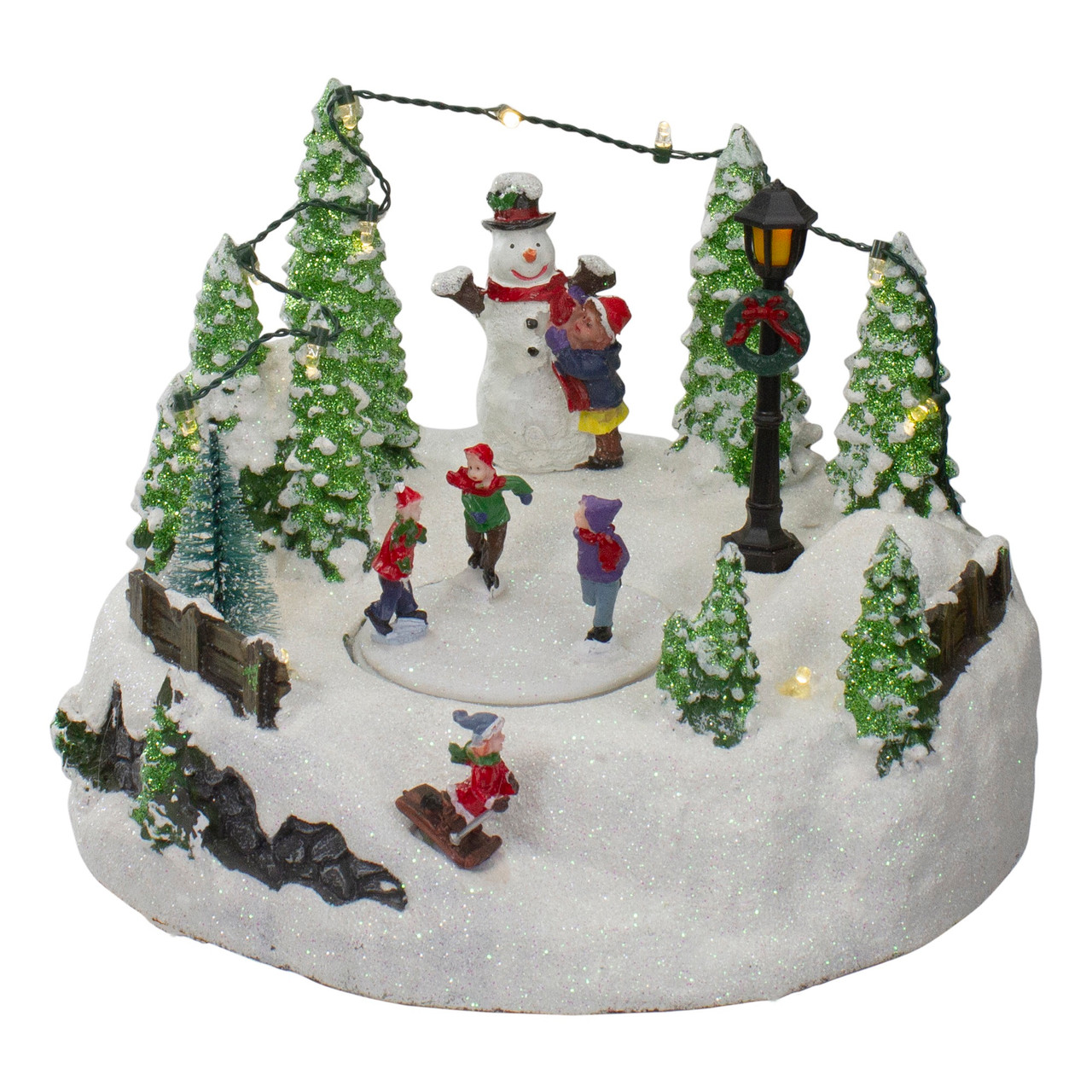 7" Lighted Village with Rotating Train Christmas Decoration | Christmas ...