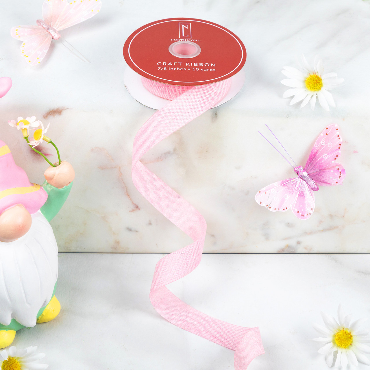 Pink Grosgrain Craft Ribbon 7/8" x 10 Yards | Christmas Central