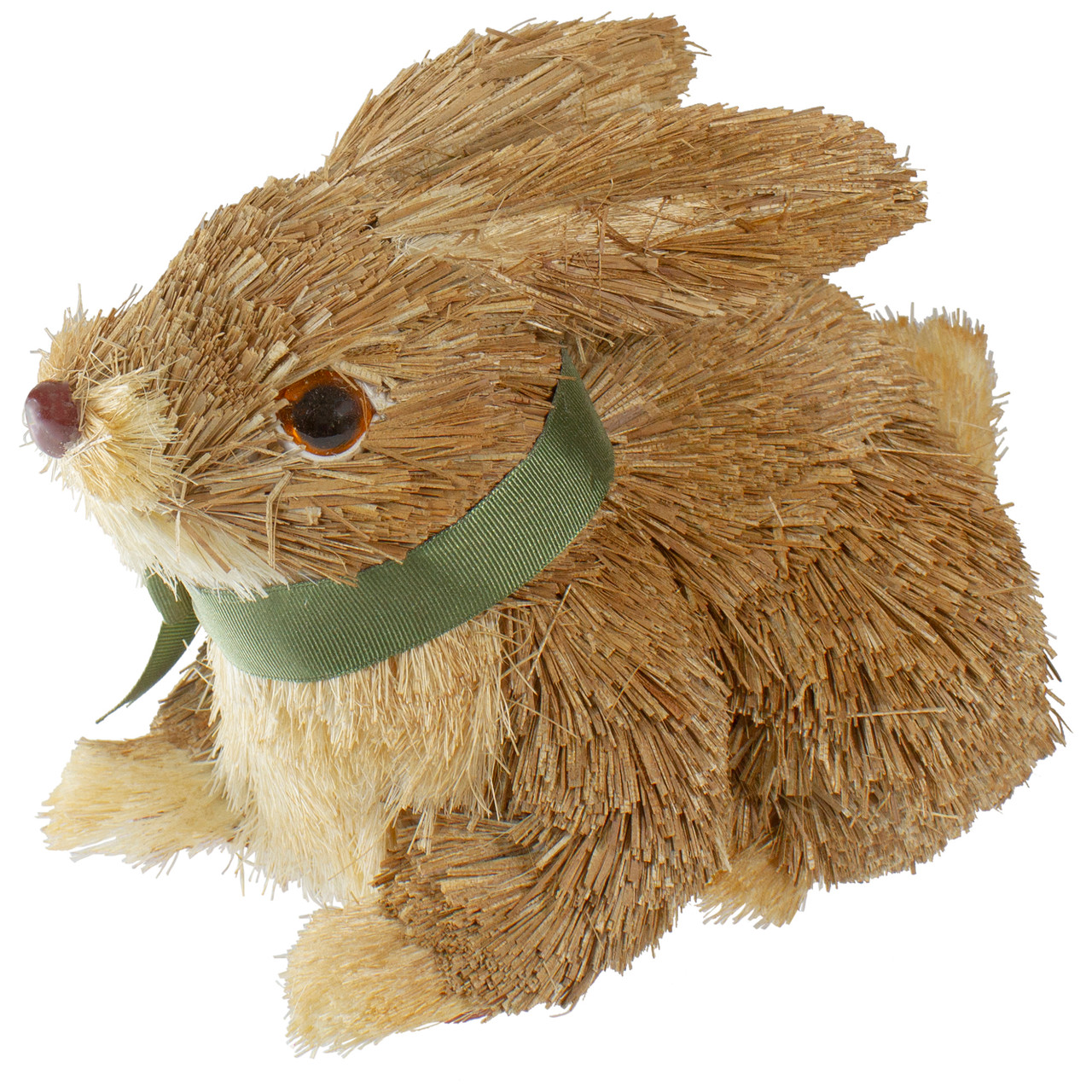 8" Brown Sisal Bunny Rabbit Easter Figure | Christmas Central