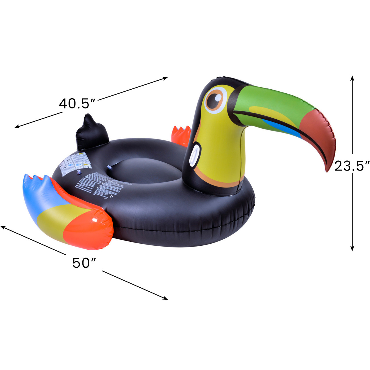 50" Multi Color Toucan Bird Ride On Pool Float | Christmas Central