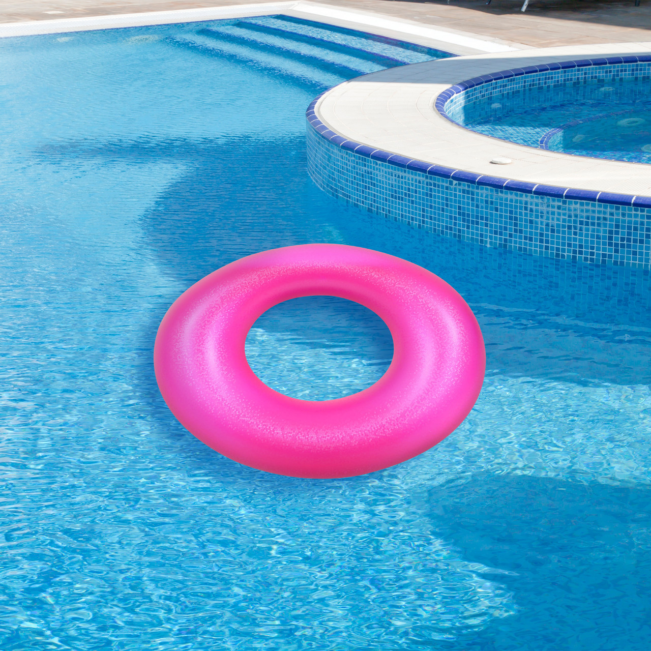 Inflatable Inner Tube Pool Float - 35" - Pink | Christmas Central