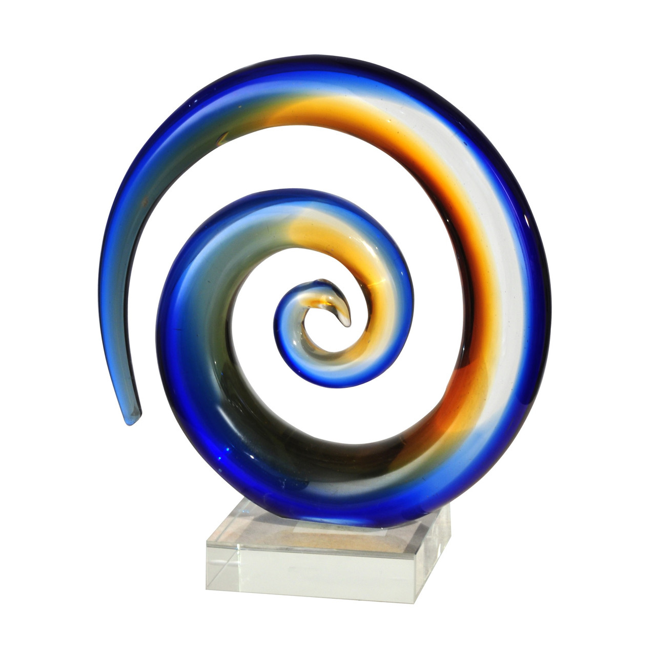 8" Mystification Handcrafted Swirled Glass Sculpture | Christmas Central