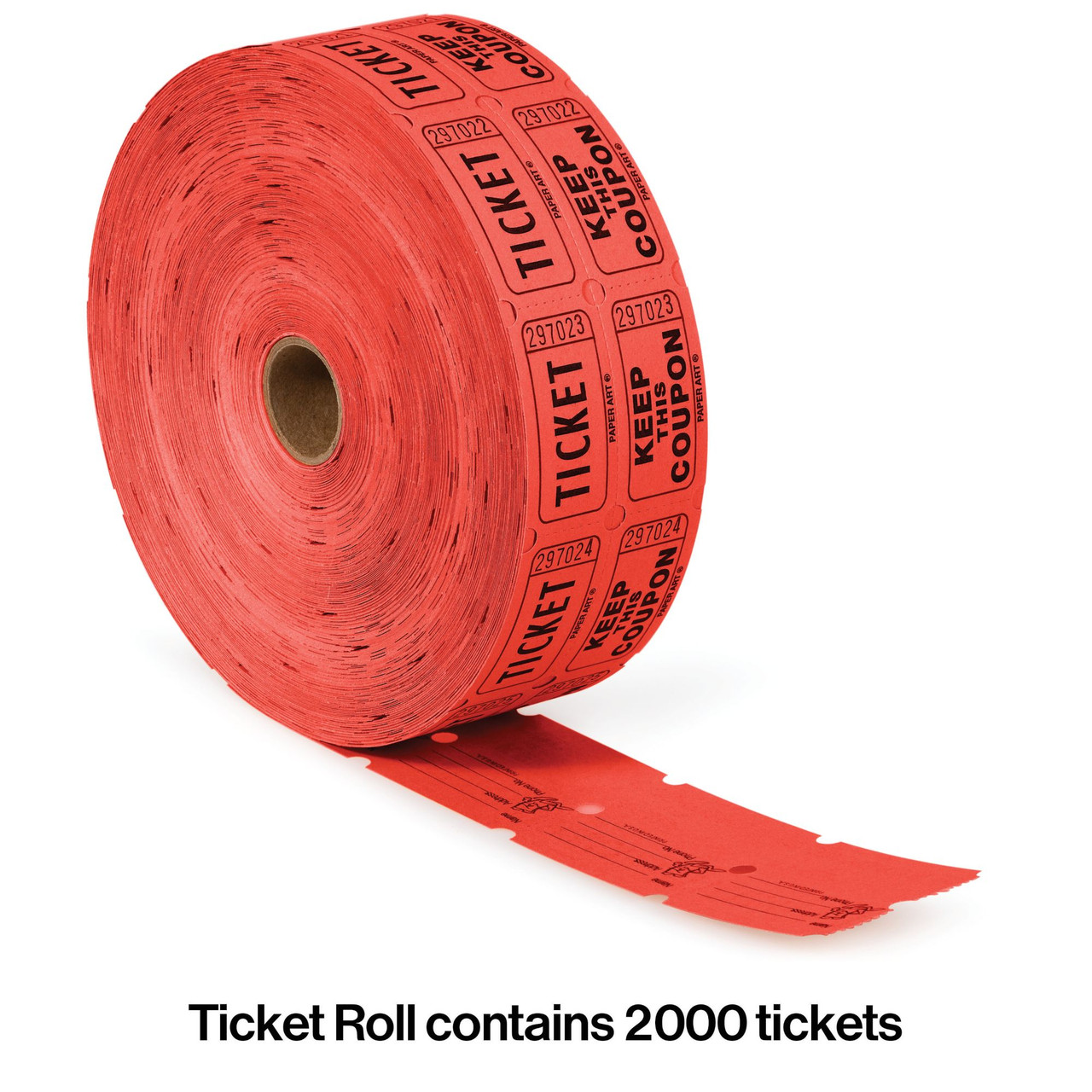 Club Pack of 20 Red & Green 50-50 Raffle Decorative Party Ticket Rolls ...