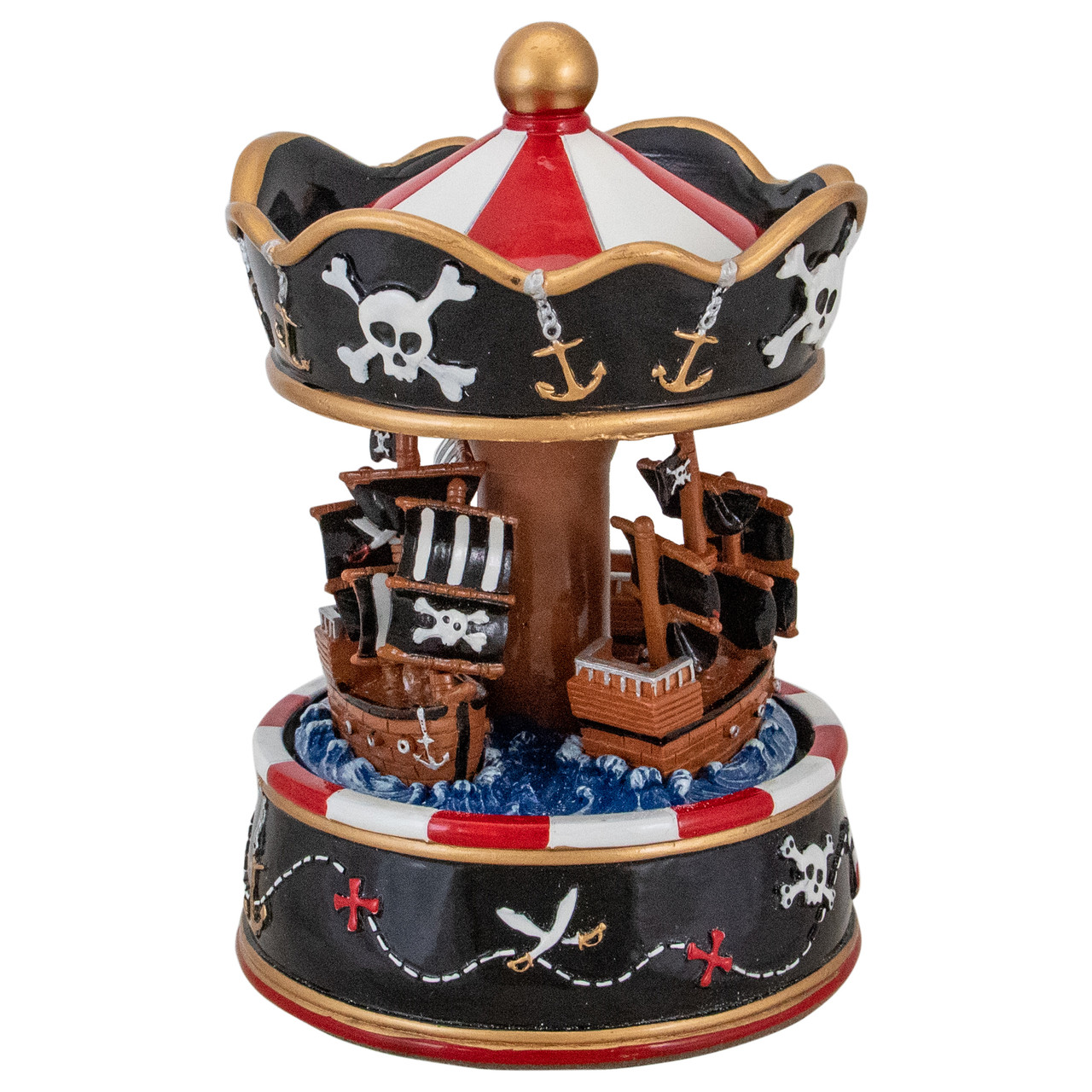 6.5" Children's Rotating Pirate Ship Carousel Music Box | Christmas Central