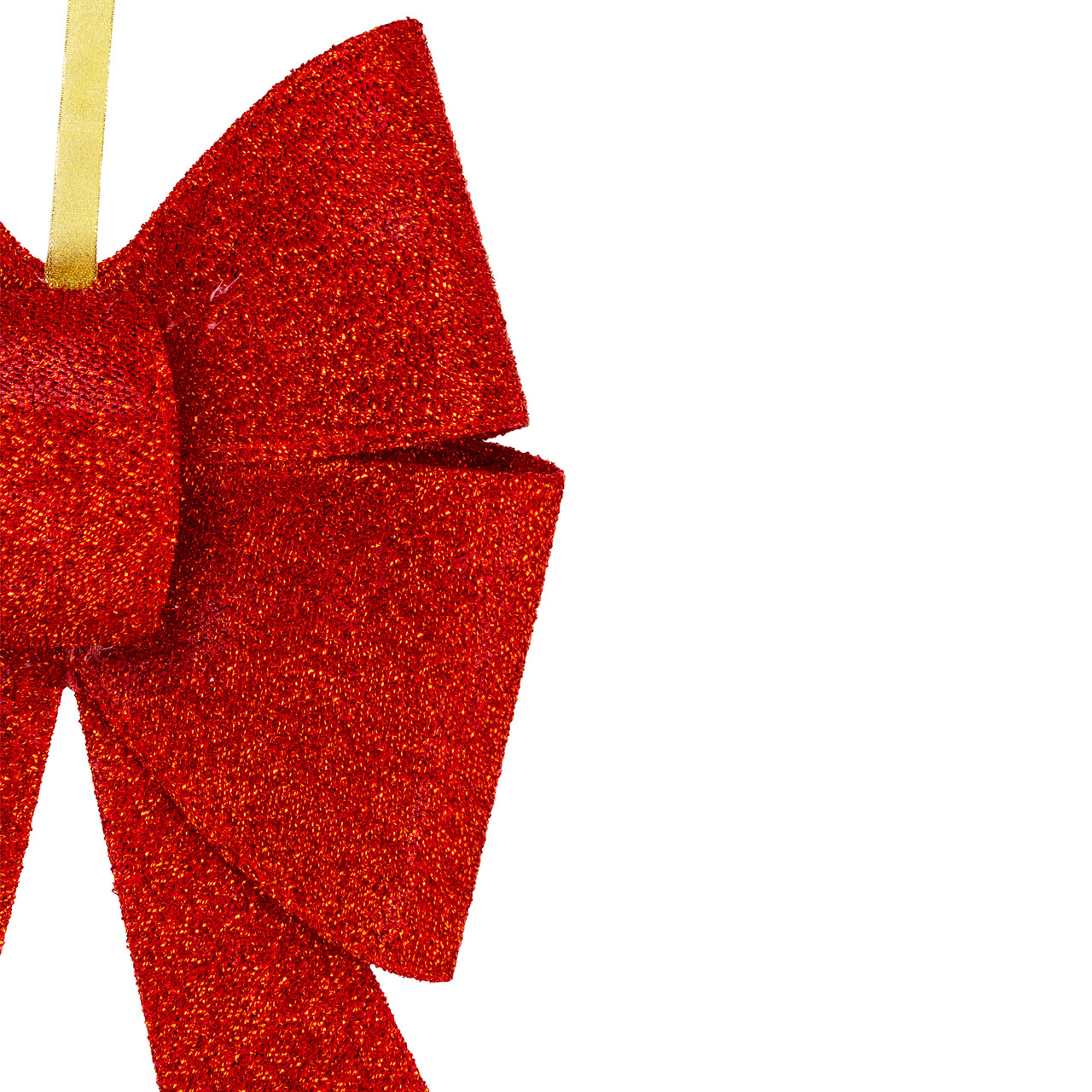 26" LED Lighted Red Tinsel Bow Christmas Decoration | Christmas Central