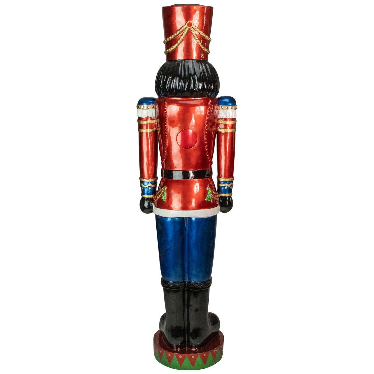 LED Lighted Jeweled Commercial Grade Fiberglass Christmas Nutcracker ...